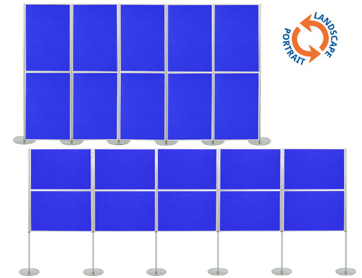 Portable Modular Display Boards: 10 Panel 1000 x 700mm Kit